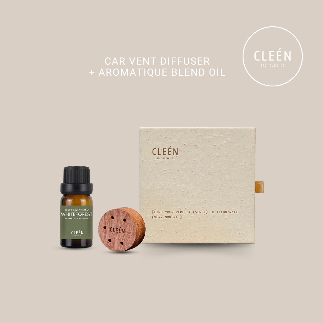Cleén Car Vent Diffuser + Aromatique Blend OIL – Greenxagon